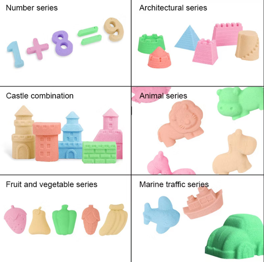 1KG Kinetic Sand Set Magic Sand Play Space Sand Beach Toy For Baby 39 ...