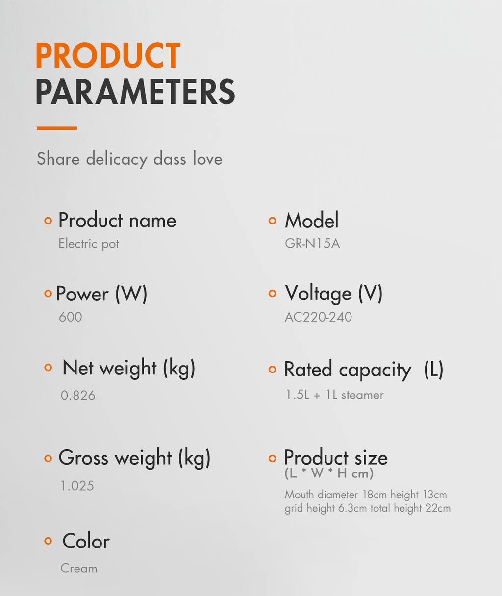 Gaabor Joyoung Electric Pot with Steamer Non-stick 1.5L Pot 1L/1.2L Steamer | Shopee Philippines