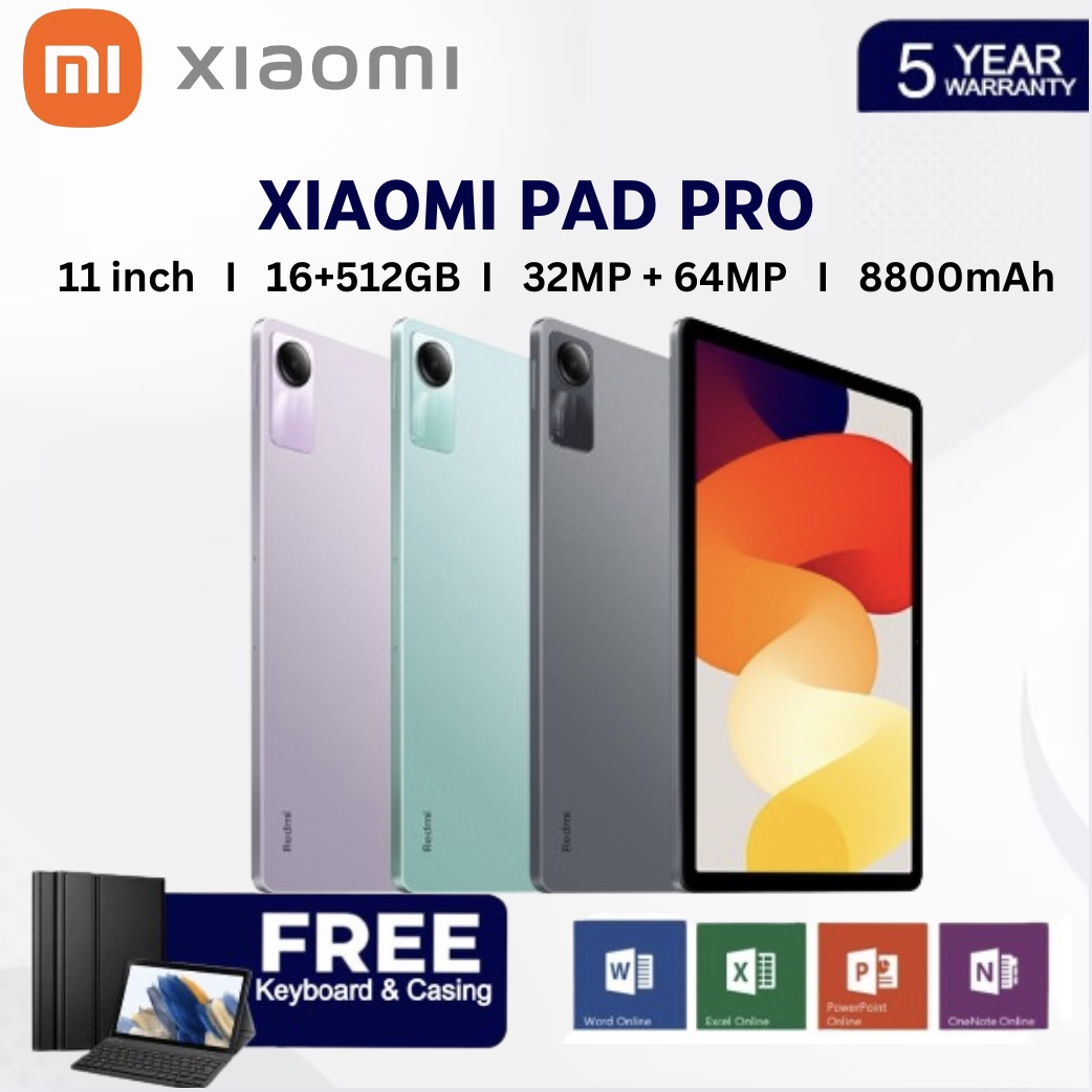 Mi Pad Pro Tablet | 16GB RAM+512GB ROM | 11 Inch 4K Display 4G Dual SIM ...