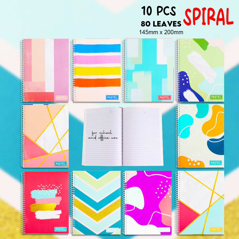 FCI Spiral Notebook Assorted Design 80leaves 10pcs per ream (Sold per ...
