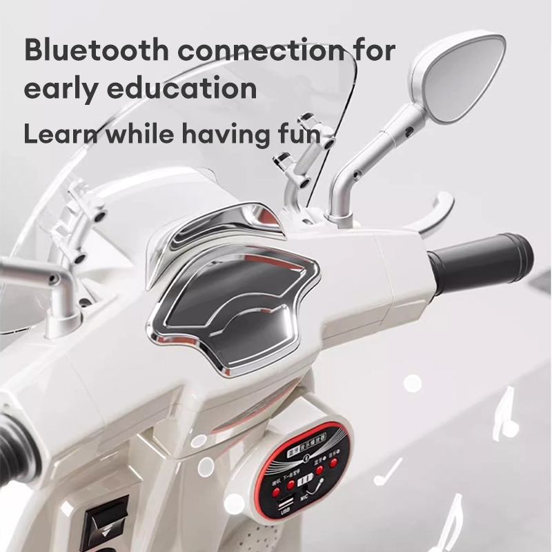 Beige Electric Motor For Kids With Auxiliary Wheels Car Childrens Big ...