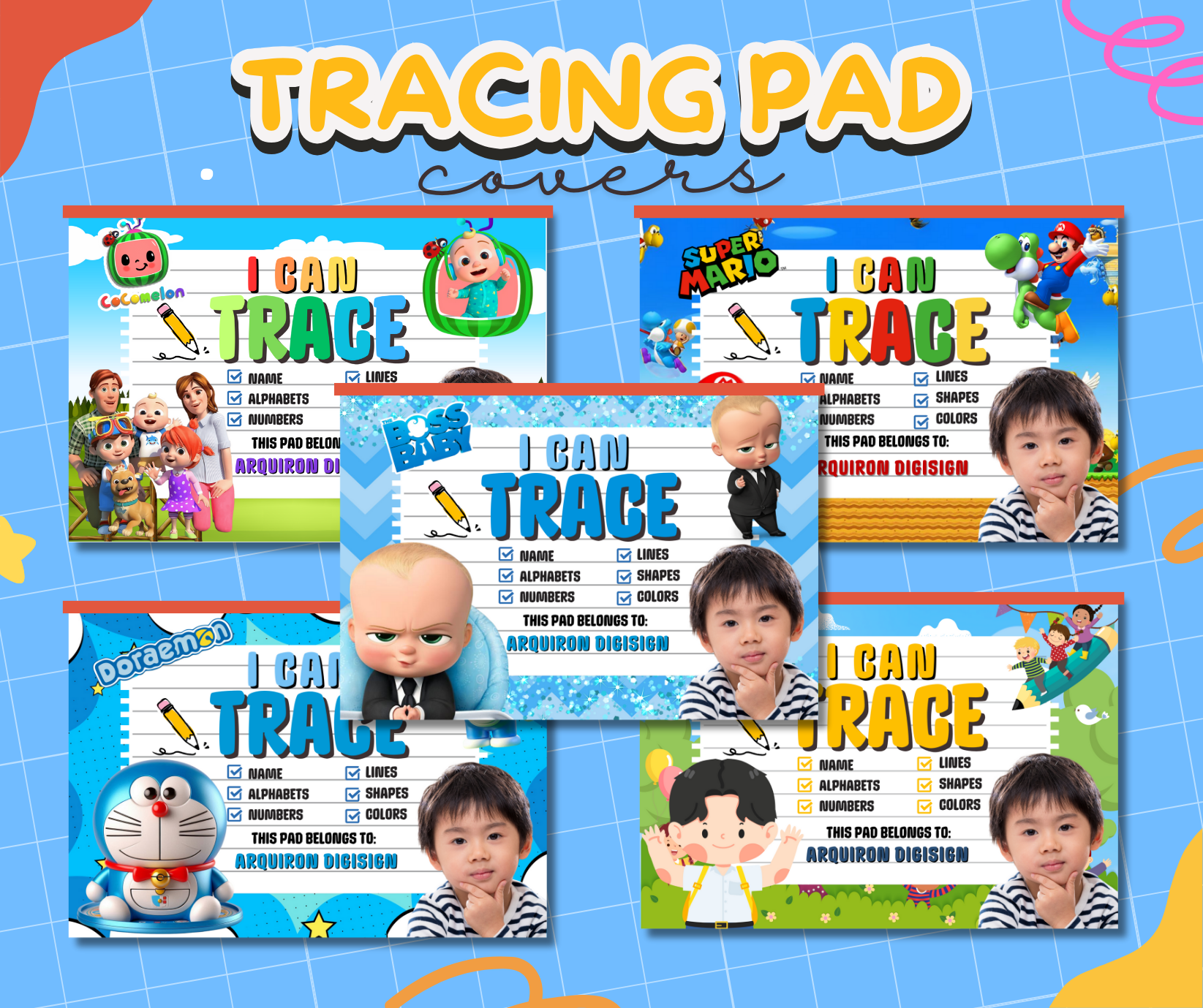 TRACING PAD FOR KIDS (BOYS THEME) | Shopee Philippines