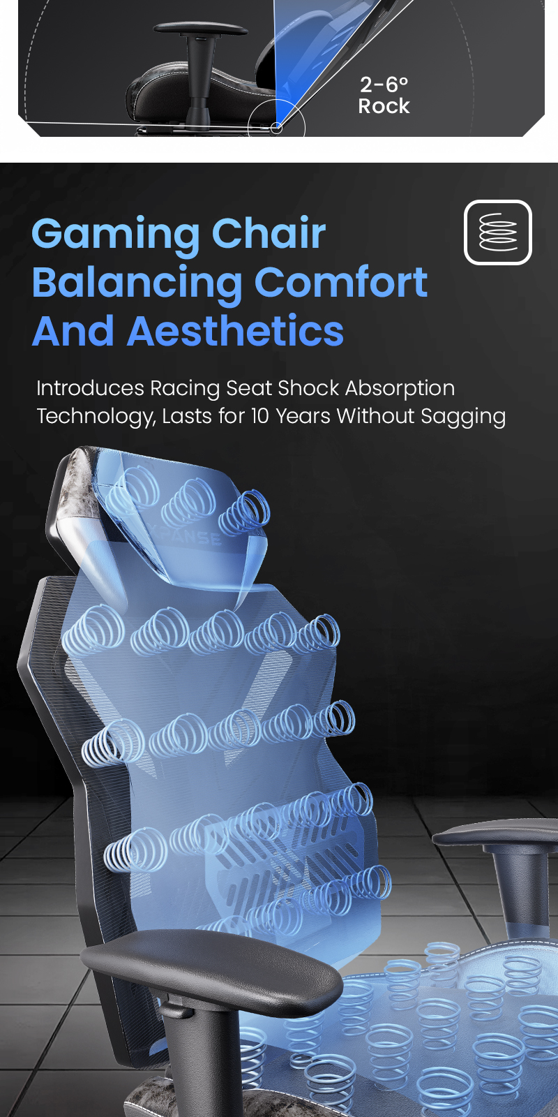 Xpanse Heavy Duty Gaming Chair Computer Chair Office Chair Reclining ...