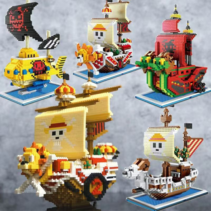 1580pcs Mini Blocks One Piece Corsair DIY Building Toys Pirate Ship ...
