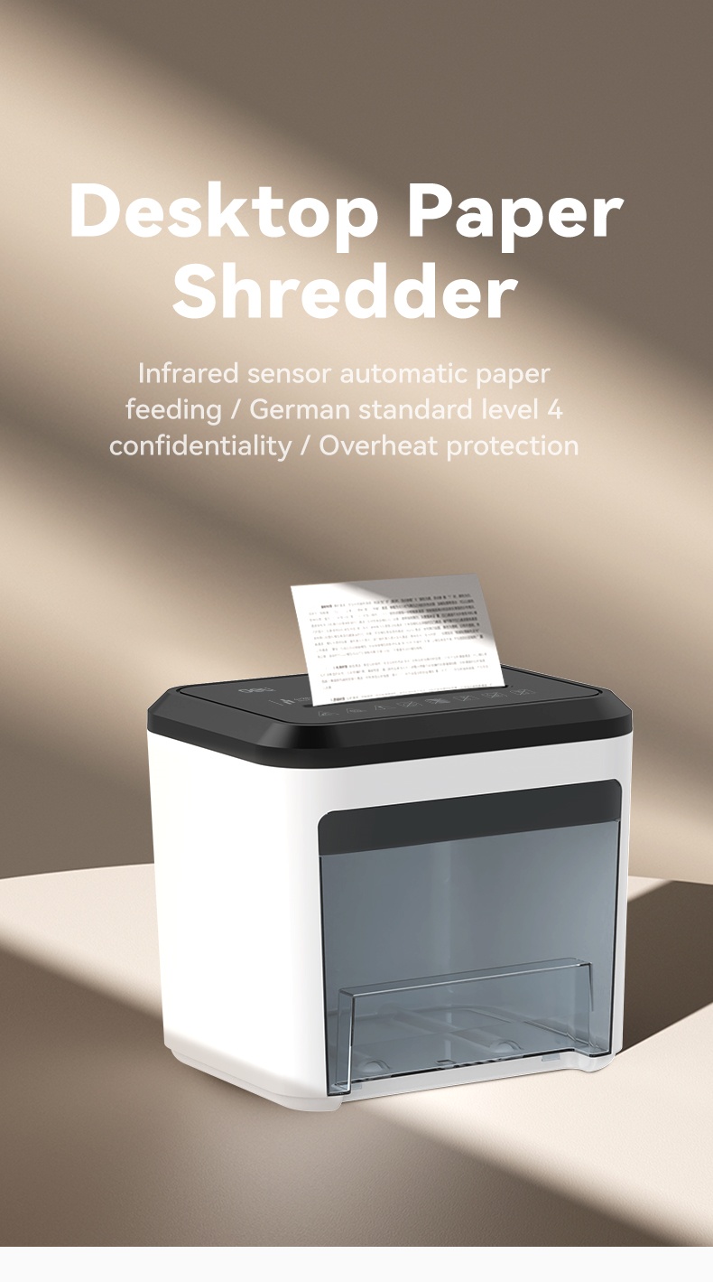 Deli Desktop Electric Shredder Automatic Paper Shredder 3.5L Portable ...