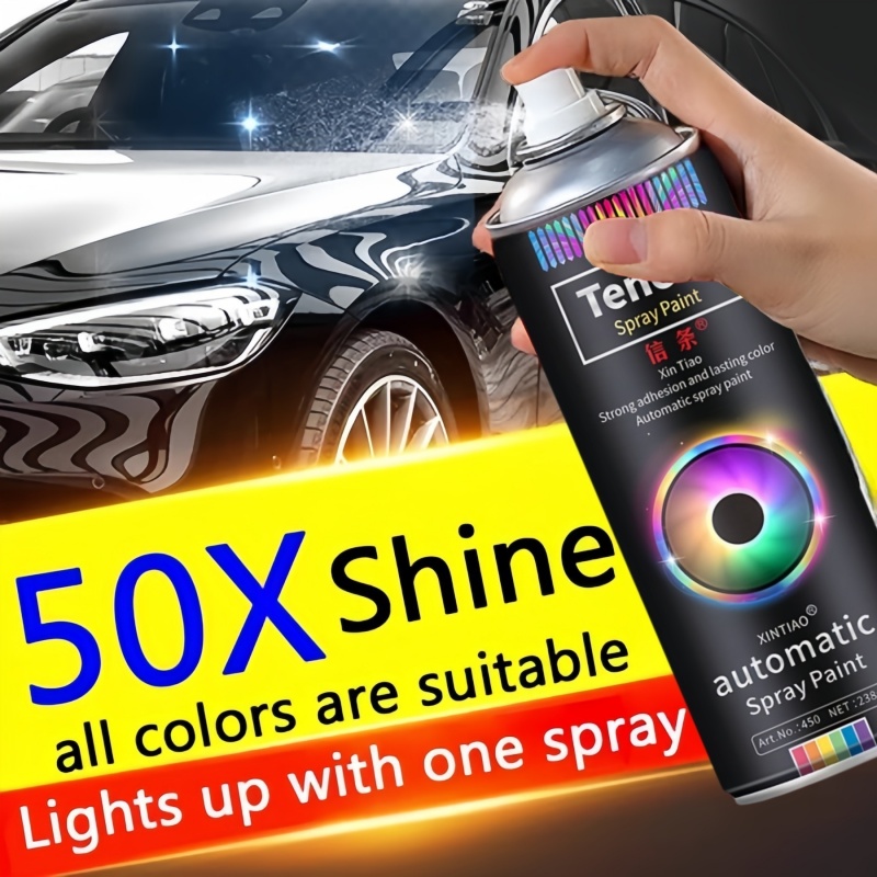 【100 times brighter】clear top coat spray paint gloss polish450ml all ...