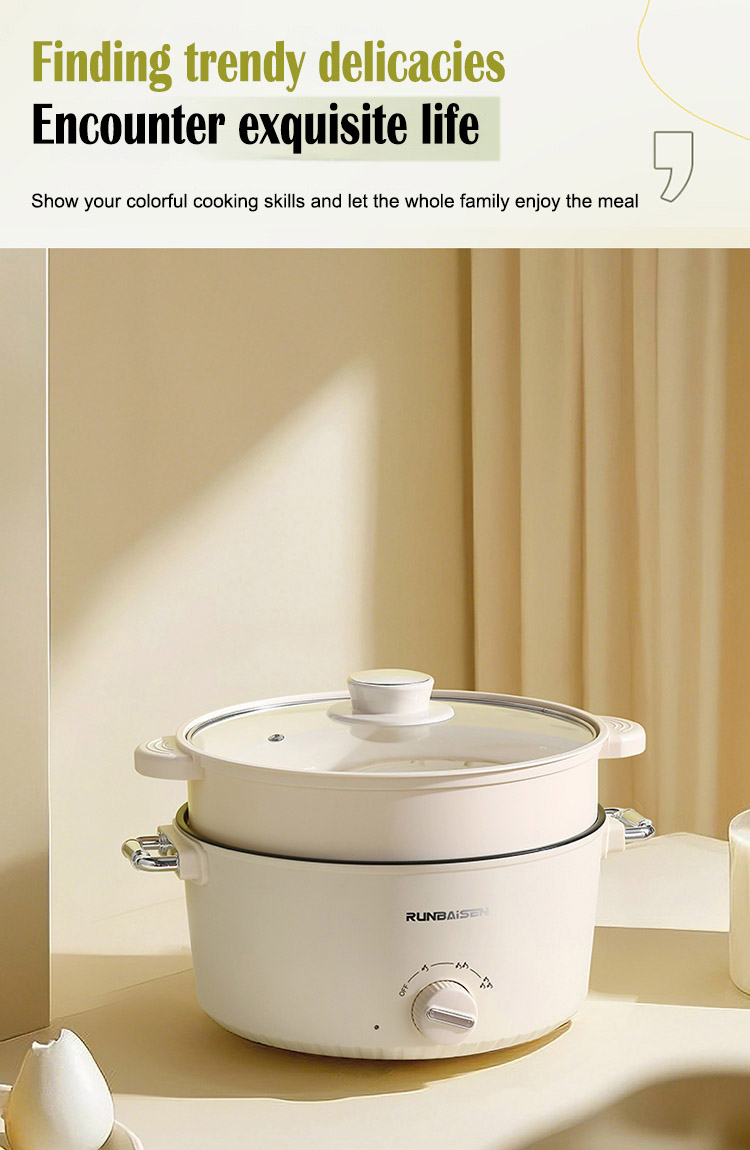 5L Large Capacity Electric Cooker Multi-function Cooker 1000W Non-stick ...