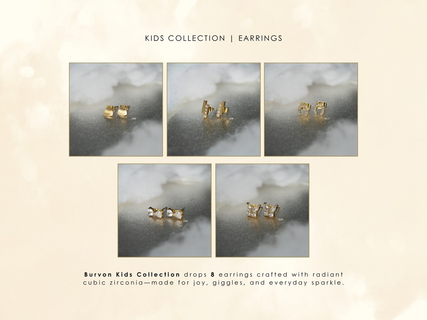 BURVON Kids Earrings Collection | Shopee Philippines