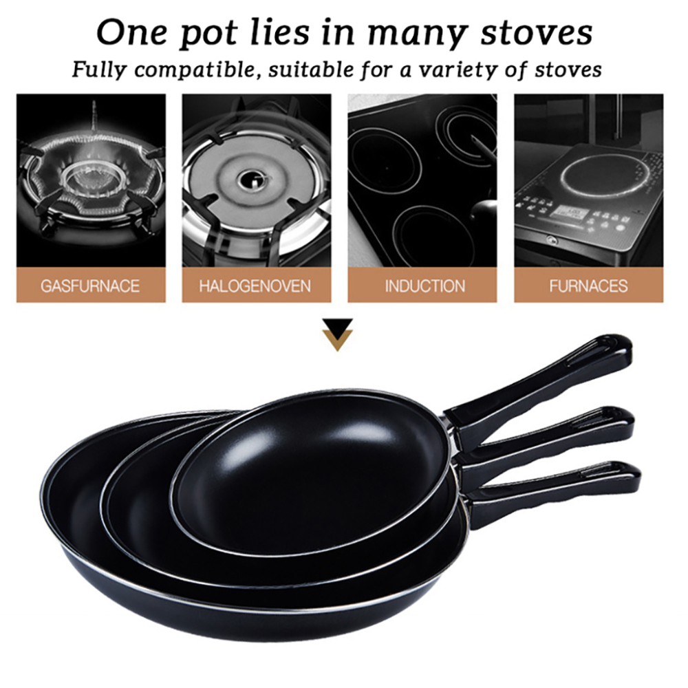 Flat bottomed pan non stick pan multiple cooking methods kitchen iron ...