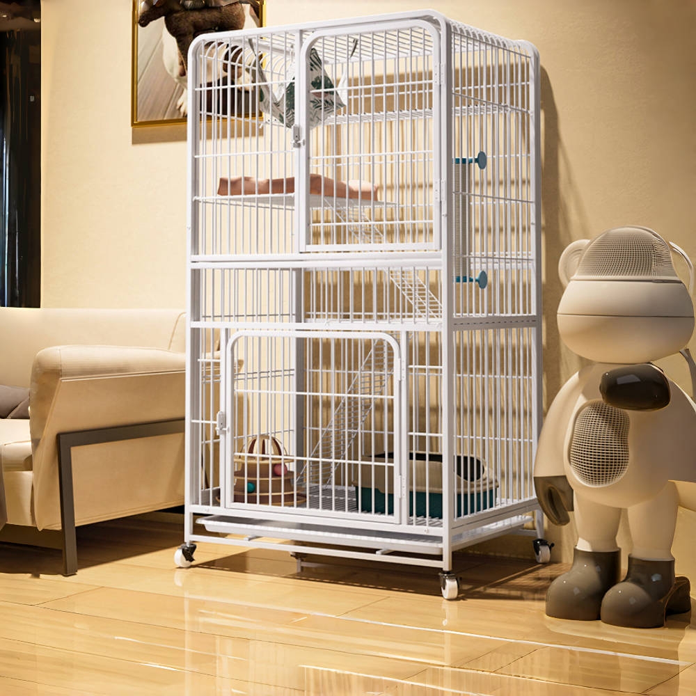 Mobile Cat Cage Large Kulungan Ng Pusa 2 3 4Level Pet Cage Cat House ...