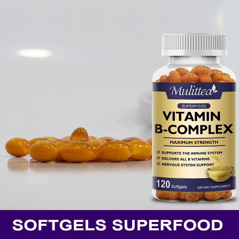 MULITTEA Vitamin B Complex-120 Capsules-Complex With B12,B2,B3,Immune ...