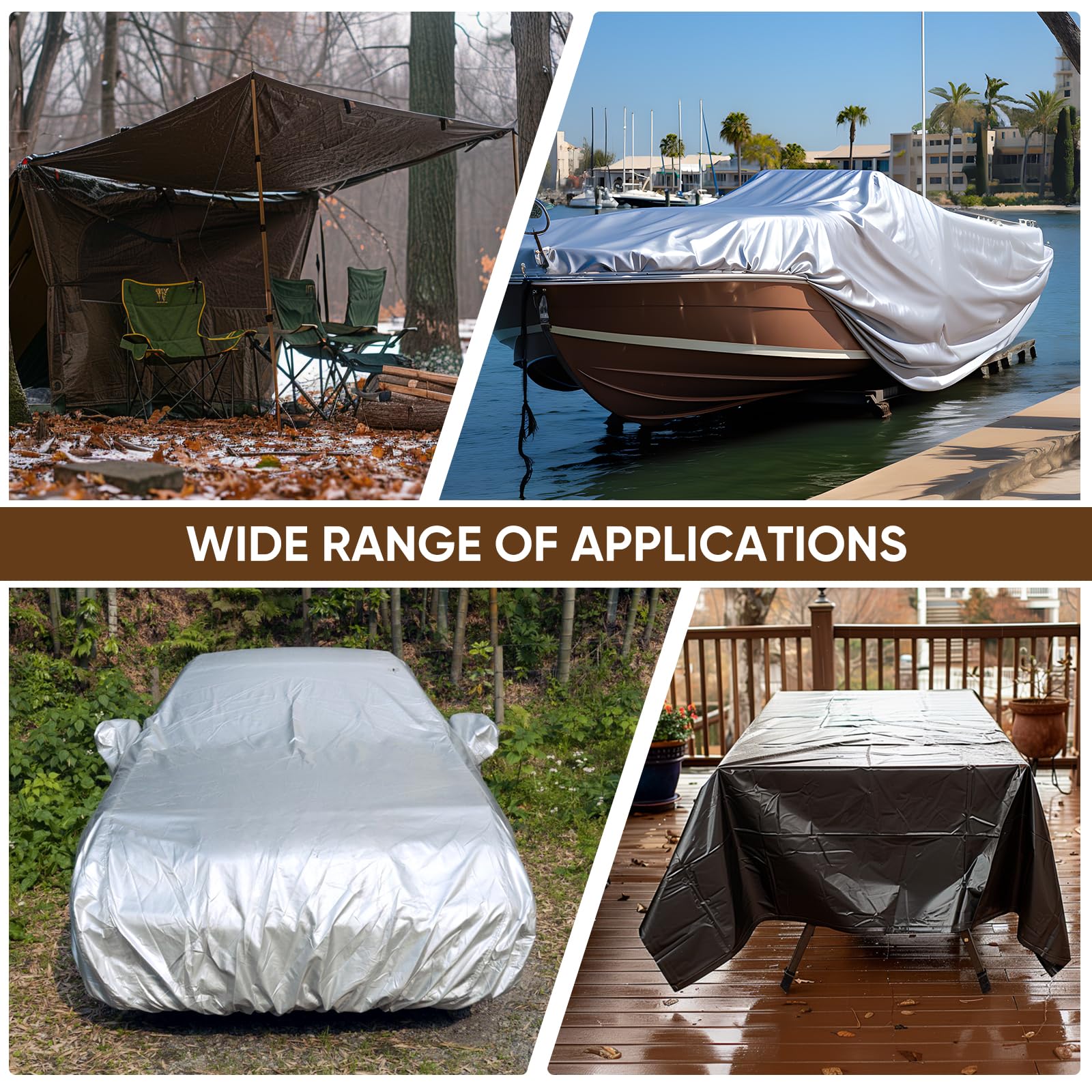 Trapal Cover Makapal Waterproof Tarpaulin Heavy Duty Lona Pang Bubong ...