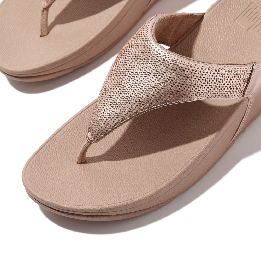 FITFLOP WOMEN LULU SEQUIN TOE-POST SANDALS - CLASSIC BEIGE (JF3-B41) | Shopee Philippines