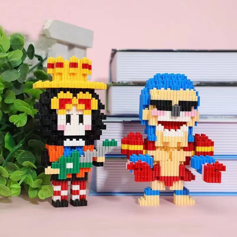 【DUZ】One Piece Luffy Toys Cute Block Mini Anime Character Building ...