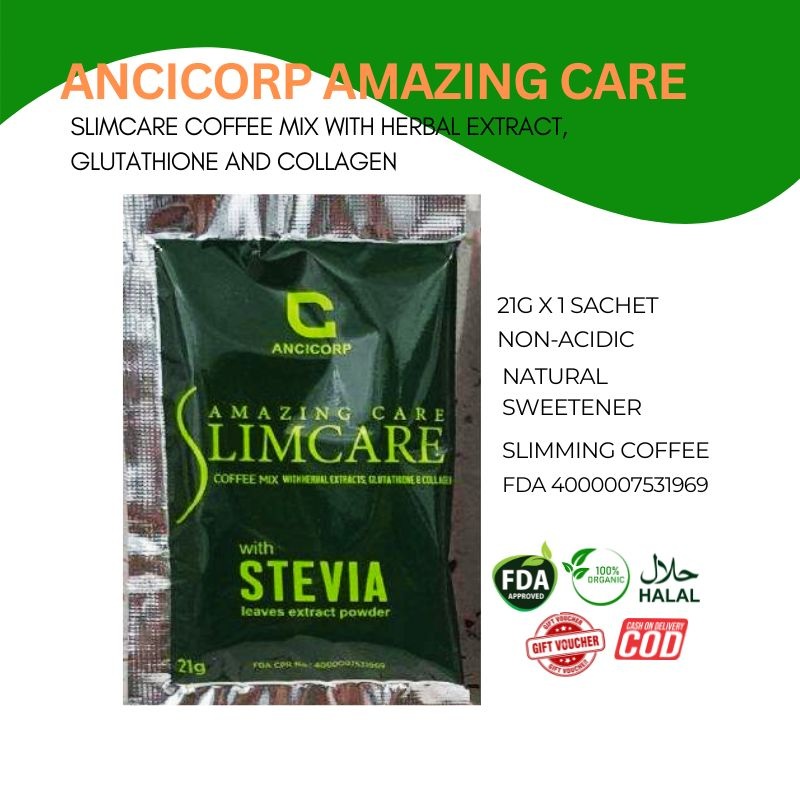 Anci Slimcare Coffee Mix Herbal with Gluta & Collagen Instant Coffee ...