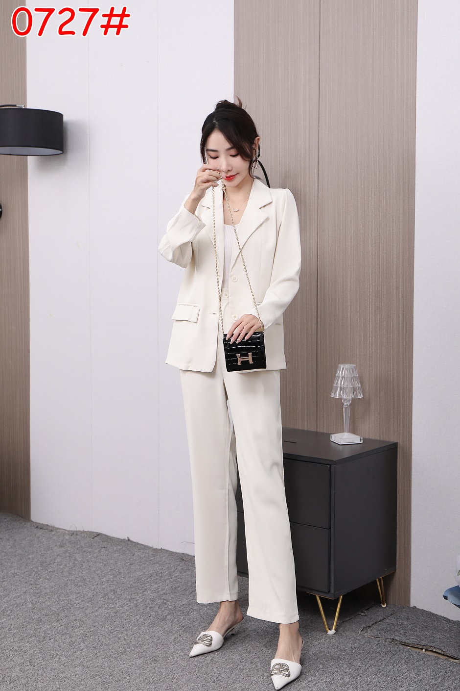 Terno Set Coordinates Long Sleeve Blazer and Straight Cut Trouser Pants ...