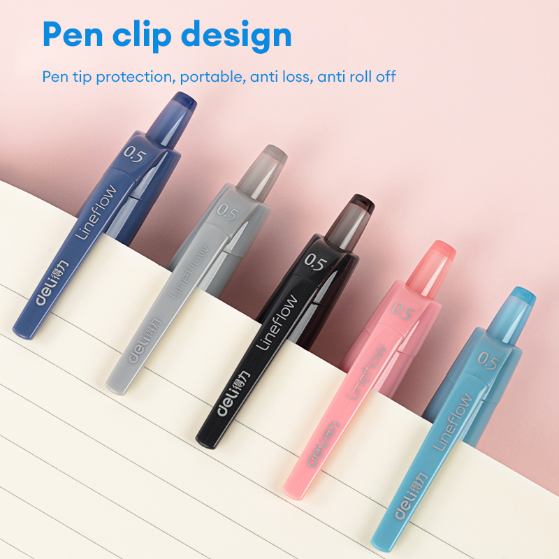 Deli 0.5mm Smooth Office Neutral Pen Spring Head Black Ink S08-B | Shopee Philippines