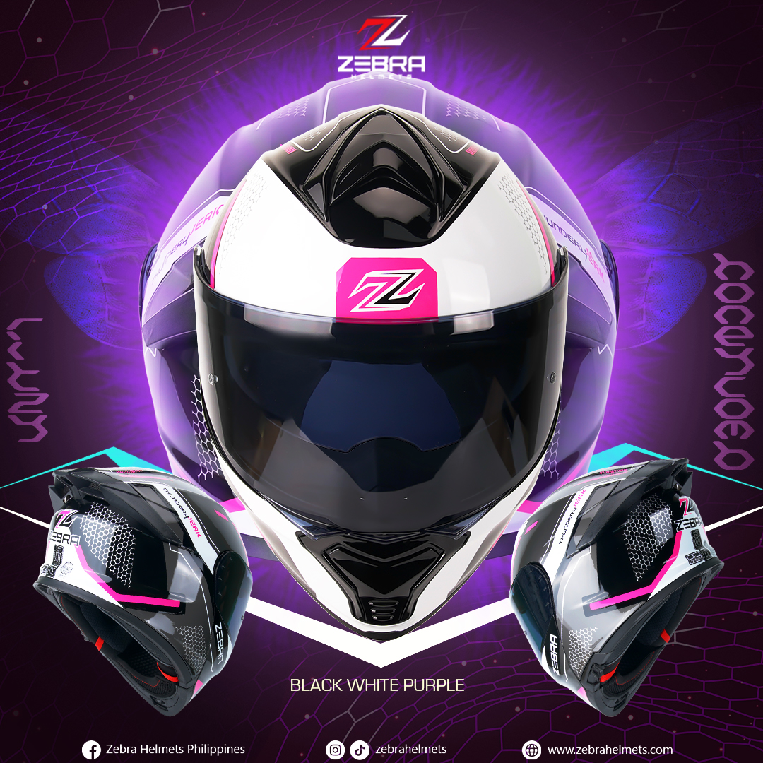 ZEBRA A113 RITZY modular dual visor helmet motorcycle helmet full face ...