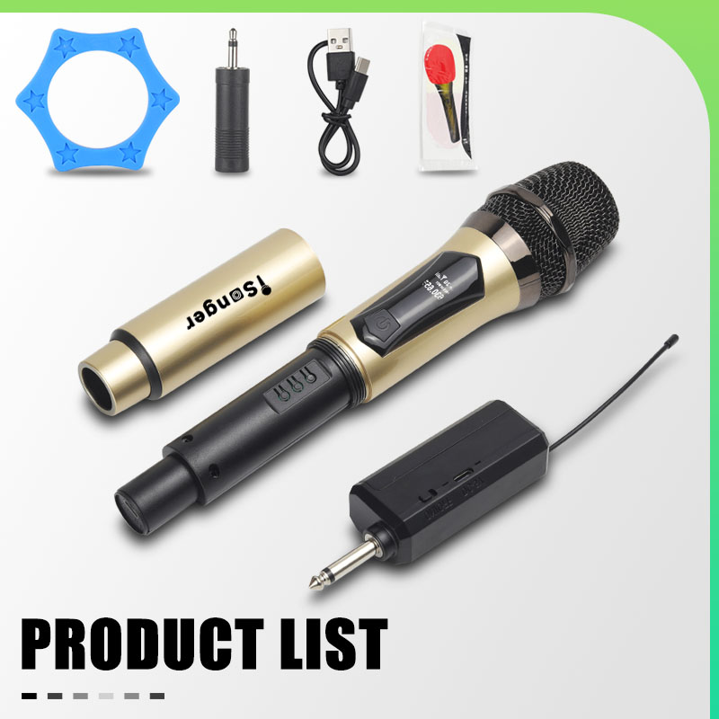 Professional UHF wireless microphone Rechargeable mic | Shopee Philippines