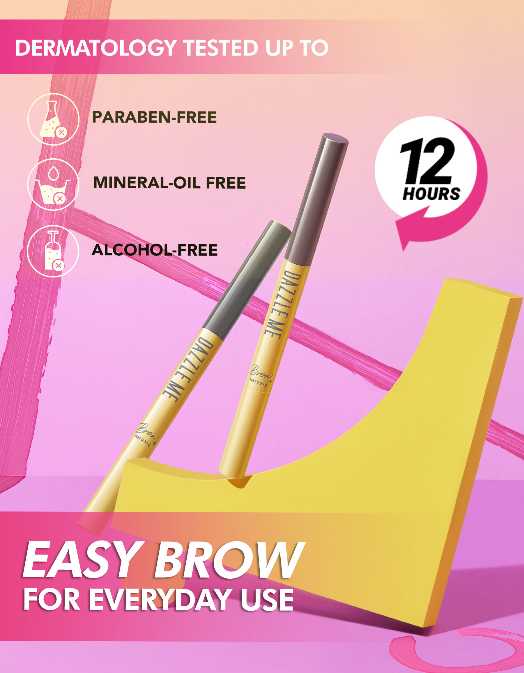 DAZZLE ME Brow Likey Eyebrow Pencil | Long-lasting Waterproof Eyebrow ...