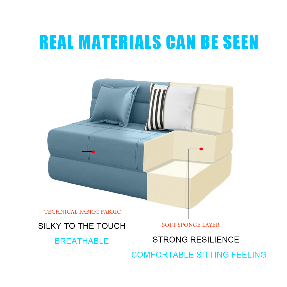 【COD】Multifunctional folding sofa, compression sofa boneless sofa ...