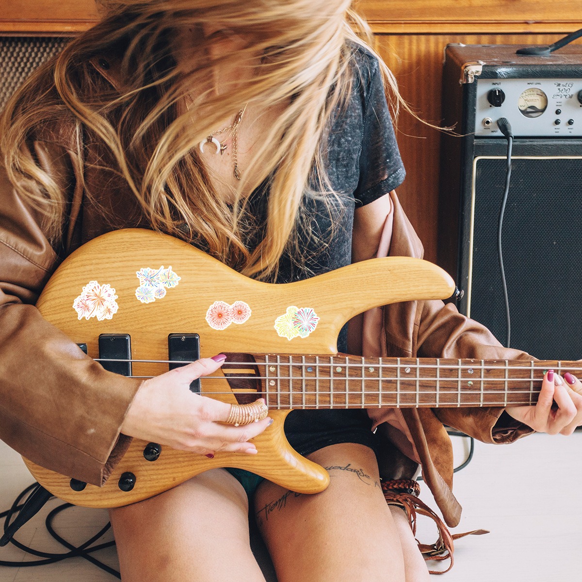 50 Pcs Cute Fireworks Graffiti Stickers. Product Number: L50-1006 ...