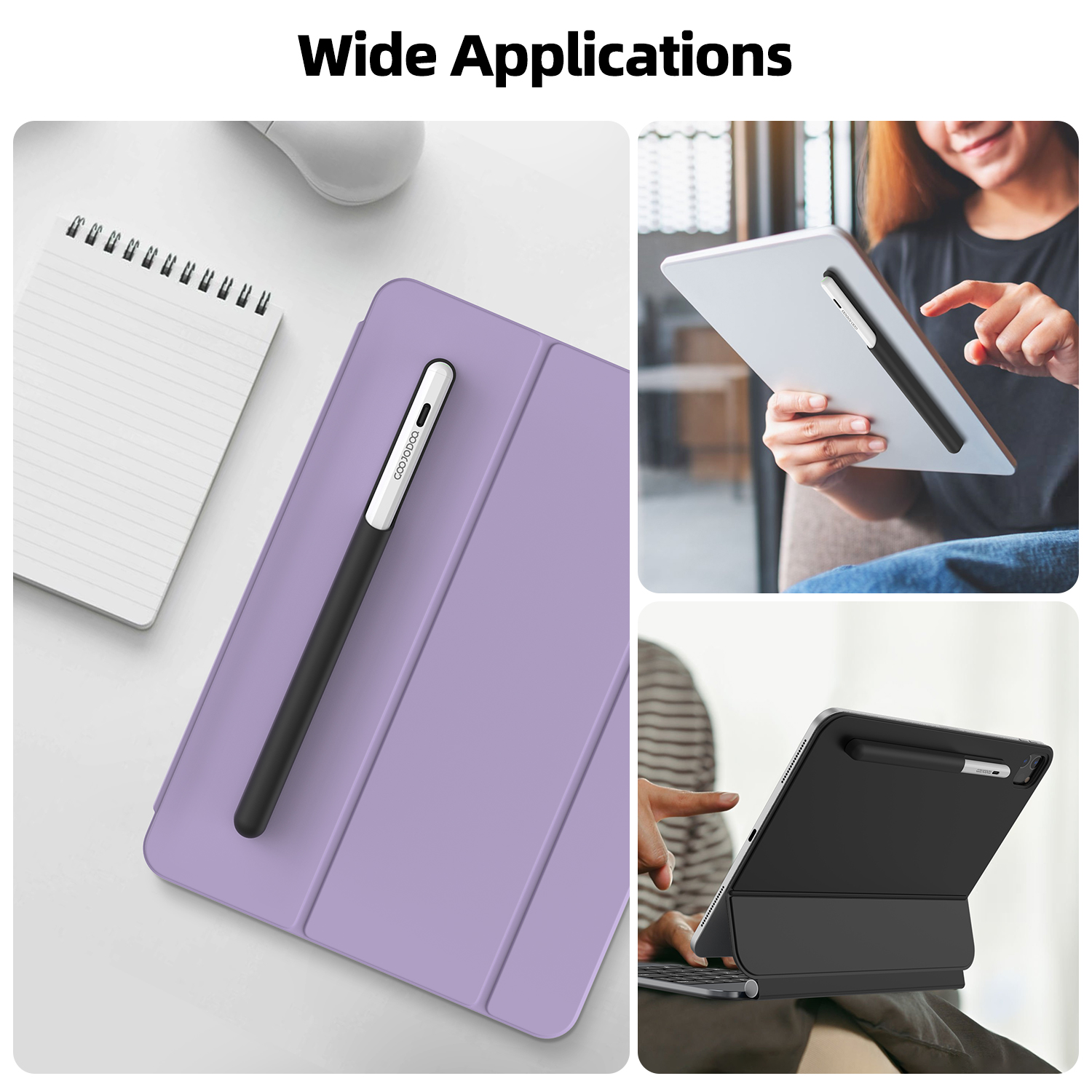 GOOJODOQ Stylus Pen Holder Case Silicone Soft Washable Convenient Use ...