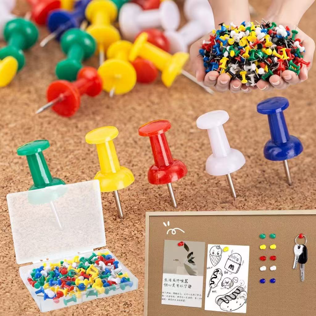 3box plastic thumb tacks Push pin reusable box creative diy photo wall ...