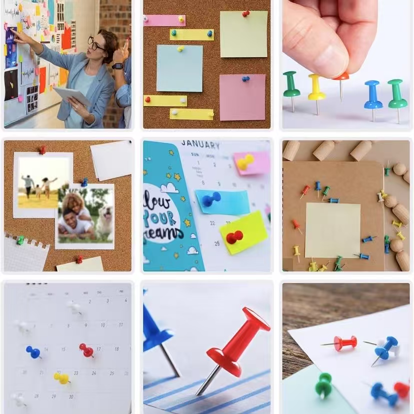 3box plastic thumb tacks Push pin reusable box creative diy photo wall ...