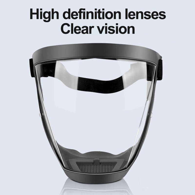 Transparent Full Fcae Mask Face shield Acrylic Anti Fog Dustproof ...