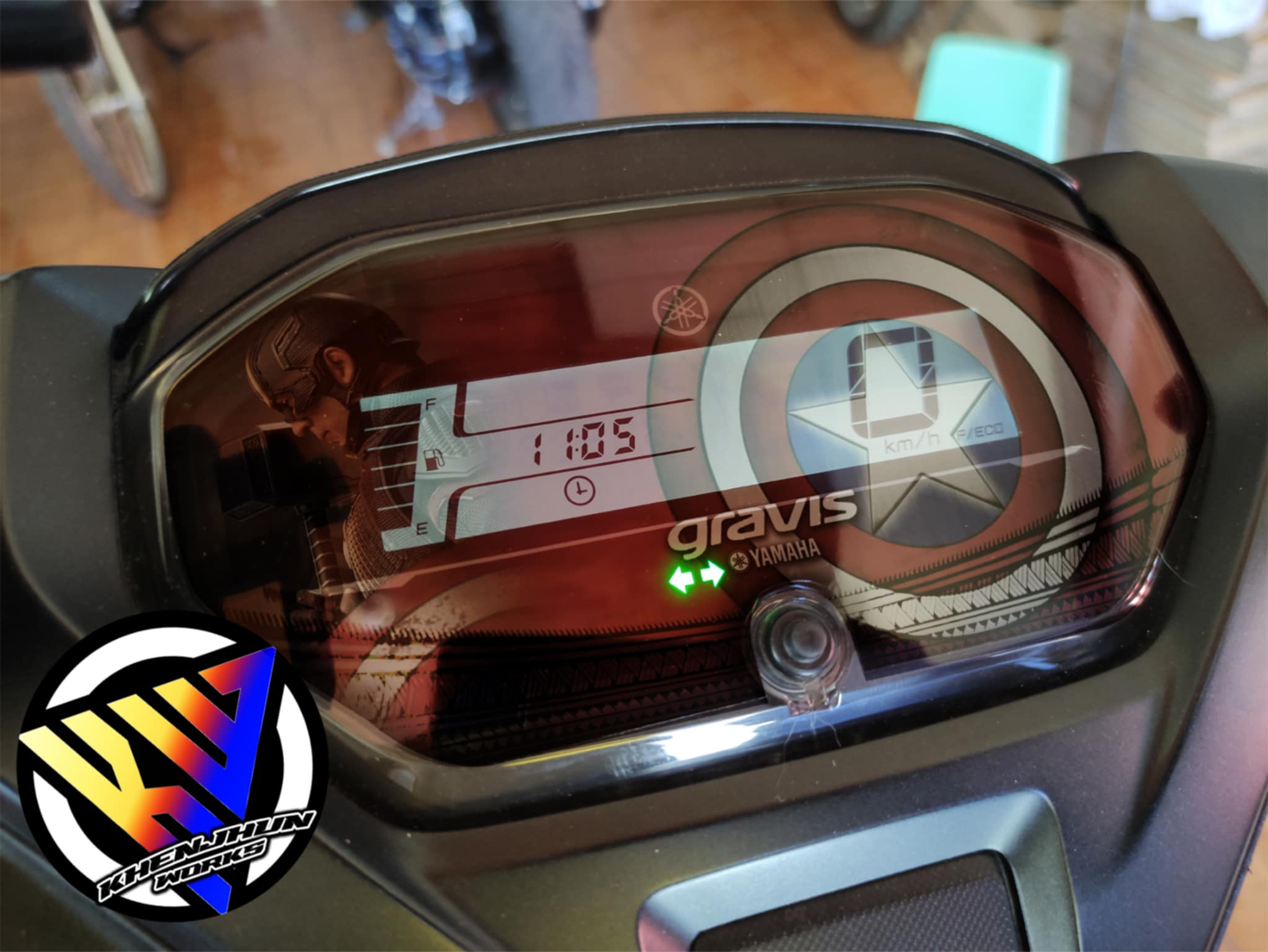 Gauge Protector Sticker Film For Yamaha Gravis V2 Cap Am Design ...