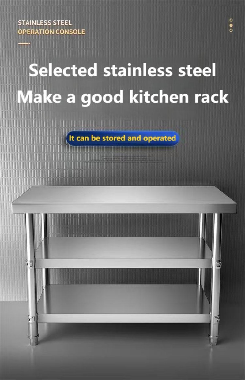 Kitchen multipurpose 304 stainless steel workbench control table ...