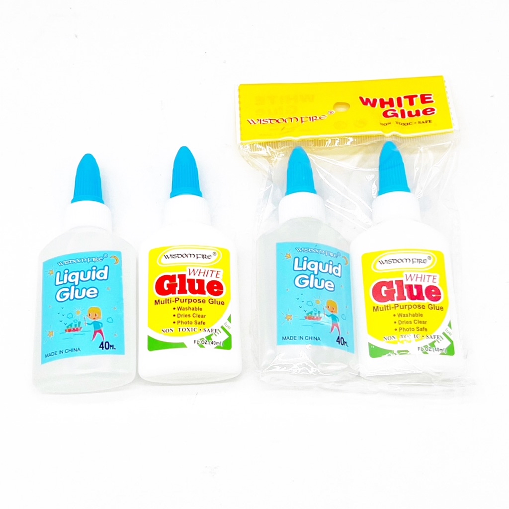 WISDOM WD-006 2IN1 GLUE （1pcs LIQUID GLUE & 1pcs WHITE GLUE) | Shopee Philippines