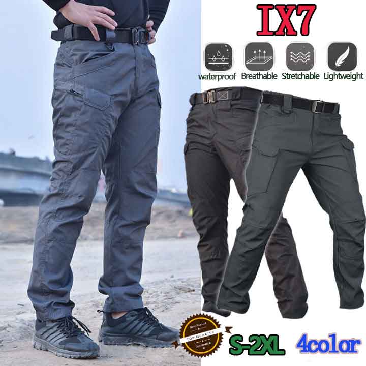 IX7 Tactical Pants Mens Multi-pockets Cargo Pants Training Combat Army Pants Outdoors Waterproof ...