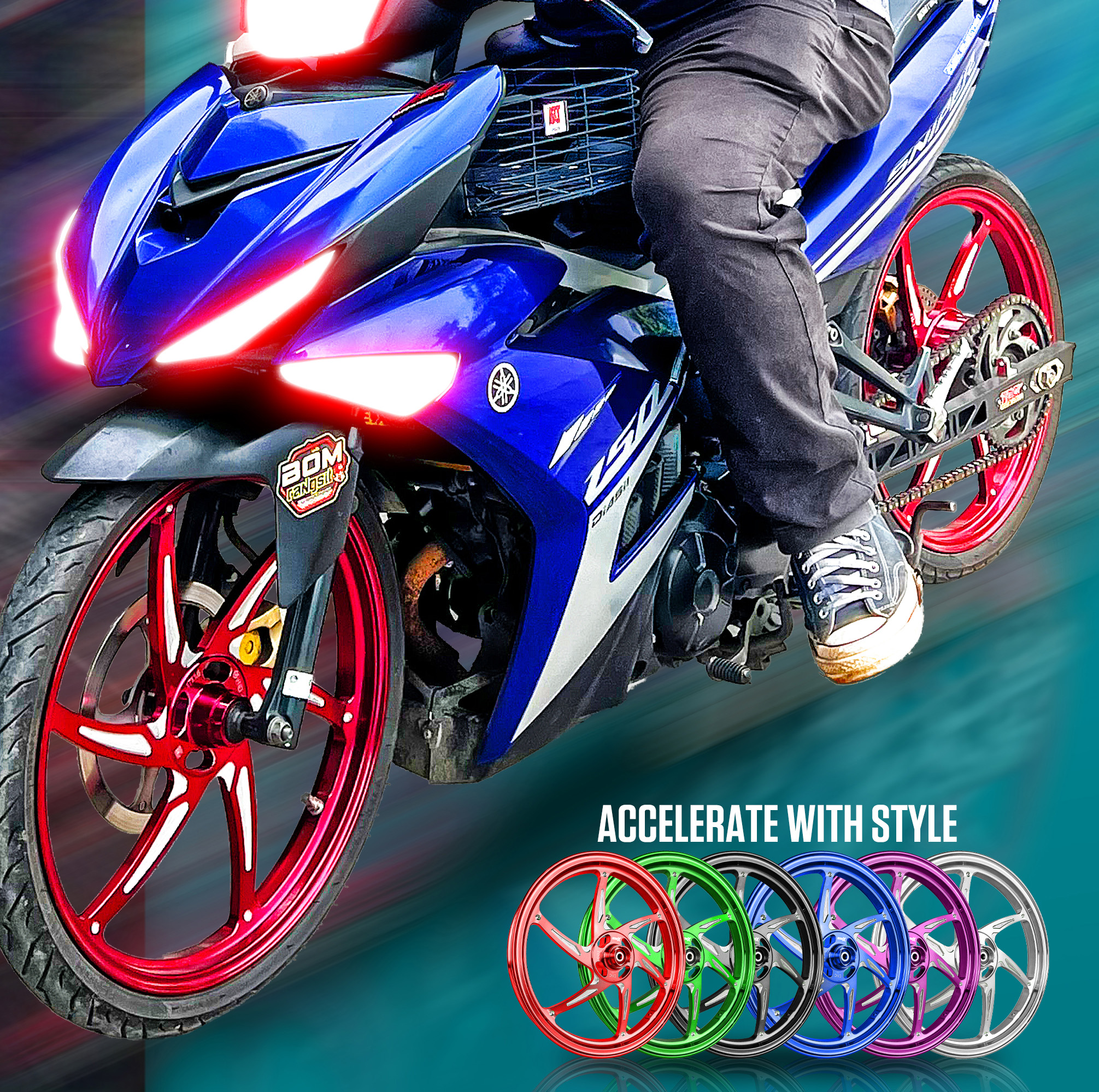 BOM Rangsit BomX DRACO CNC MAGS CLICK125/150 MIO SPORTY/SOULTY/MIO i125 ...