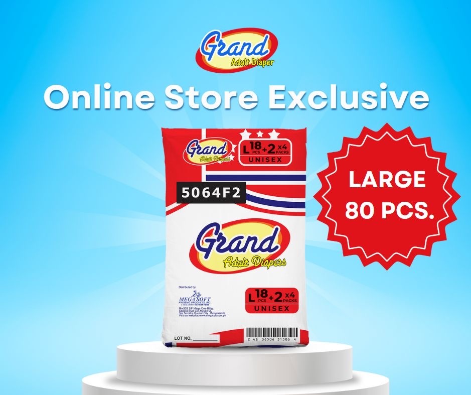 Online Store Exclusive Grand Adult Large 18's 80Pcs | Shopee Philippines