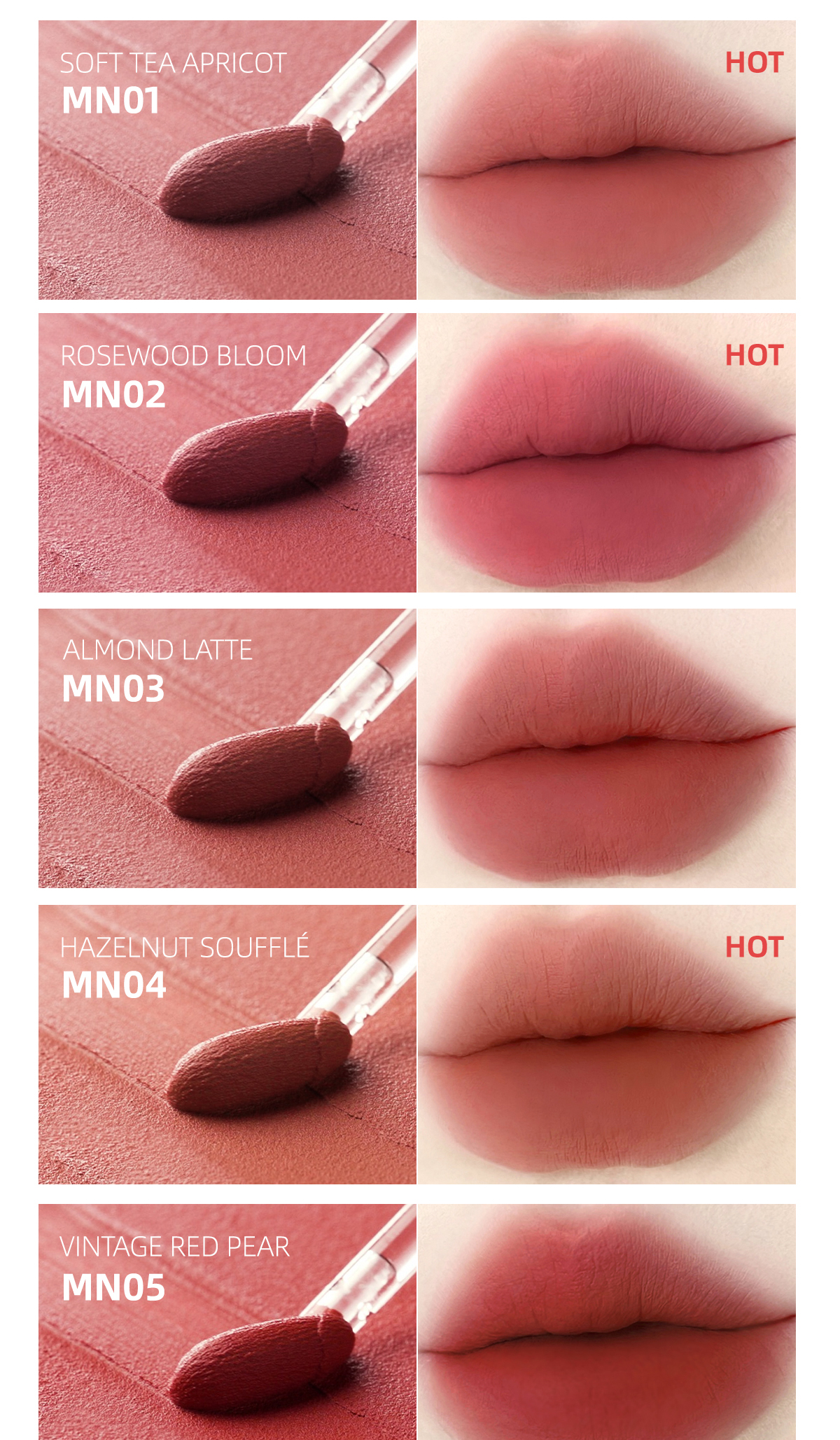 JMCY Velvet Matte Liptint Hydration Lock Color Non-drying Waterproof ...