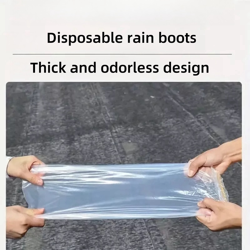 5-10 pcs waterproof outdoor use transparent plastic foot cover non-slip ...