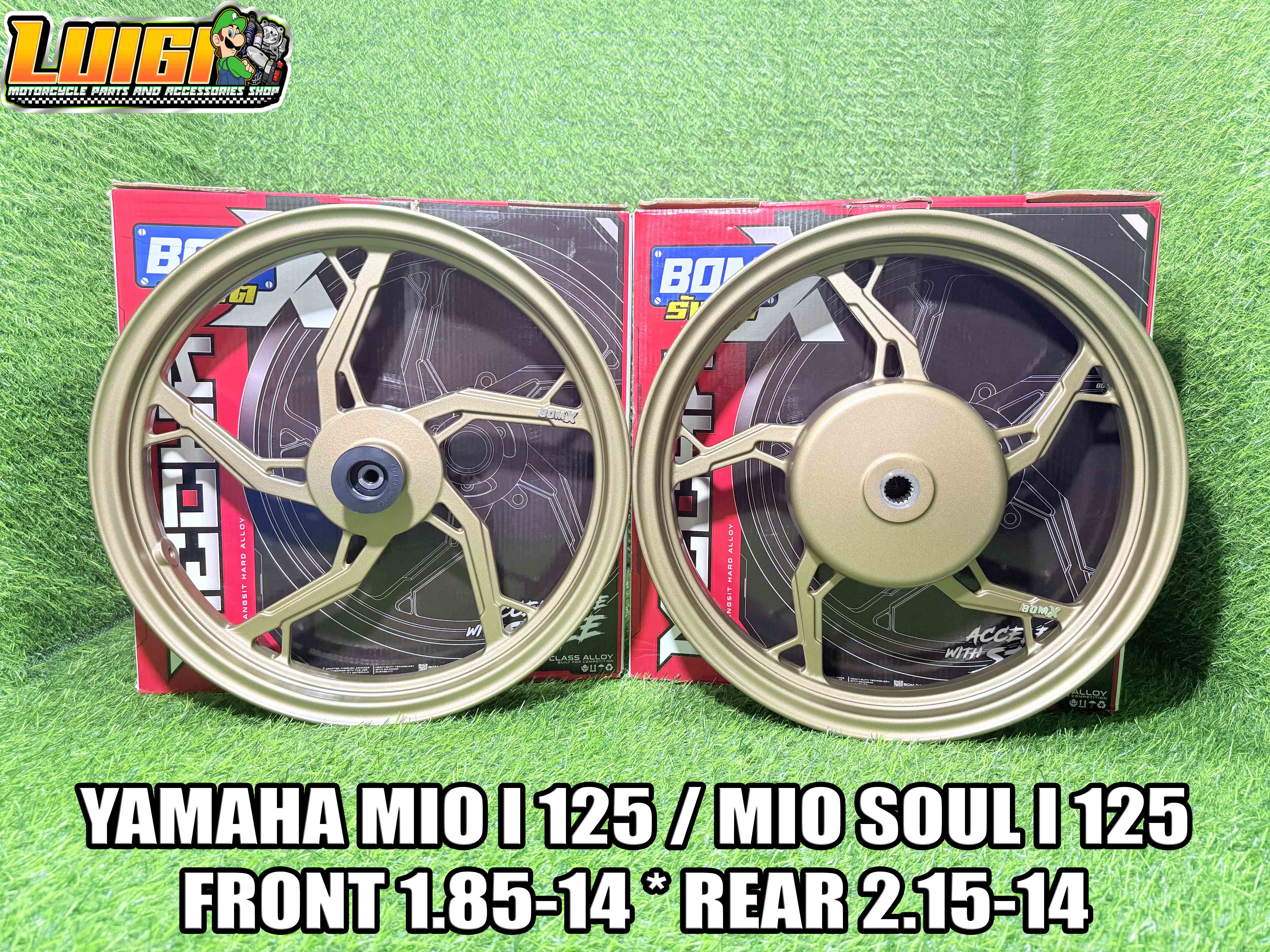 BOM RANGSIT CNC MAGS MECHA 14s 5 SPOKES YAMAHA MIO 125 / MIO SOUL I 125 ...