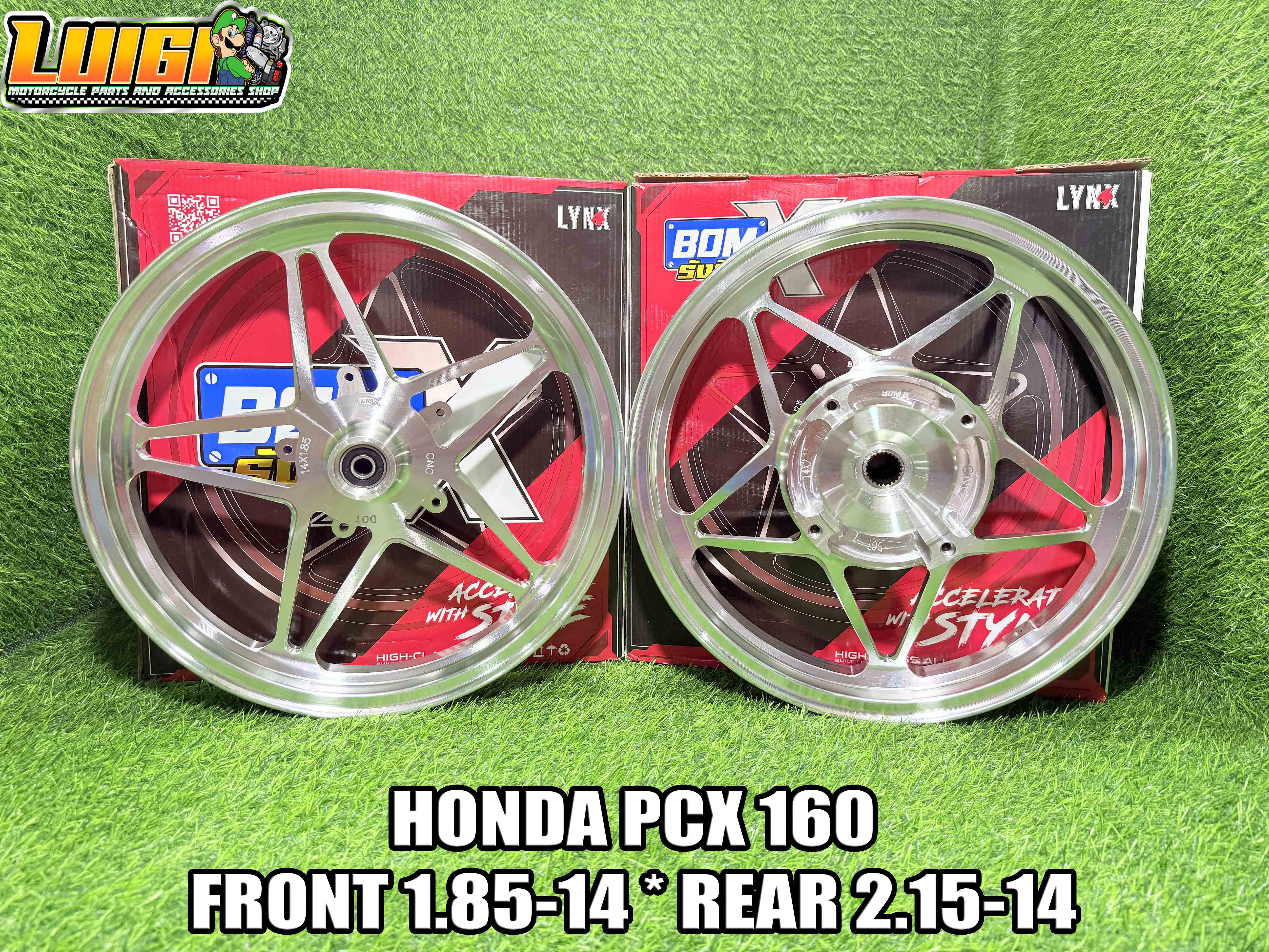 BOM RANGSIT CNC MAGS LYNX 14s 5 SPOKES HONDA PCX 160 (100% THAILAND ...