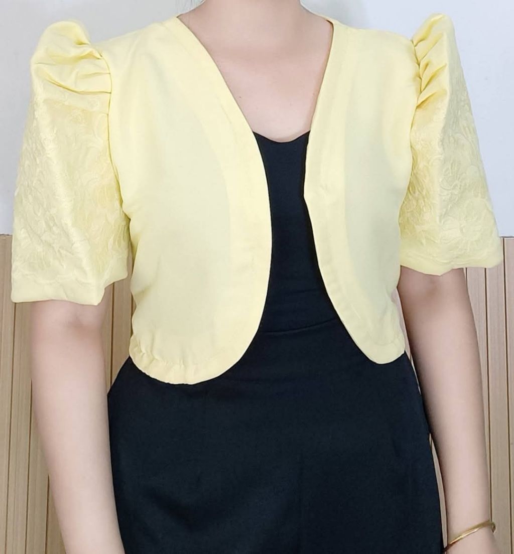 EMBROID BOLERO FIT LARGE TO XL PUFF SLEEVE WITH PILON CLOTH (Bustline ...