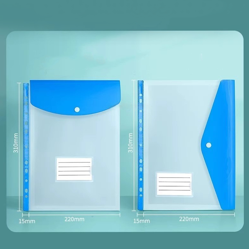 6pcs Plastic Envelope Adhesive Pocket Binder Folders A4 Binder Folders ...
