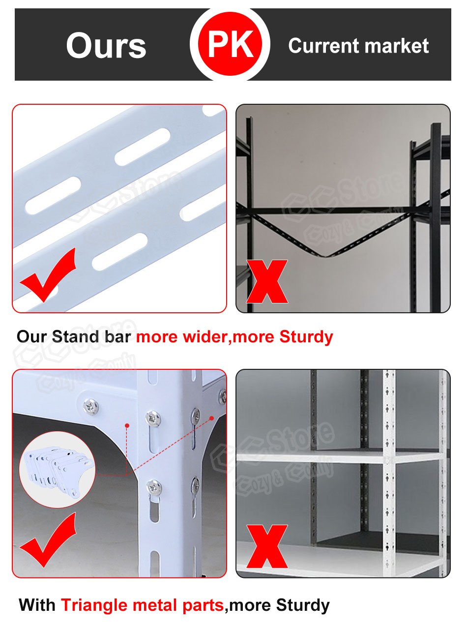 Metal Rack Steel Rack Storage Layer Heavy Duty Boltless Shelf Rack ...