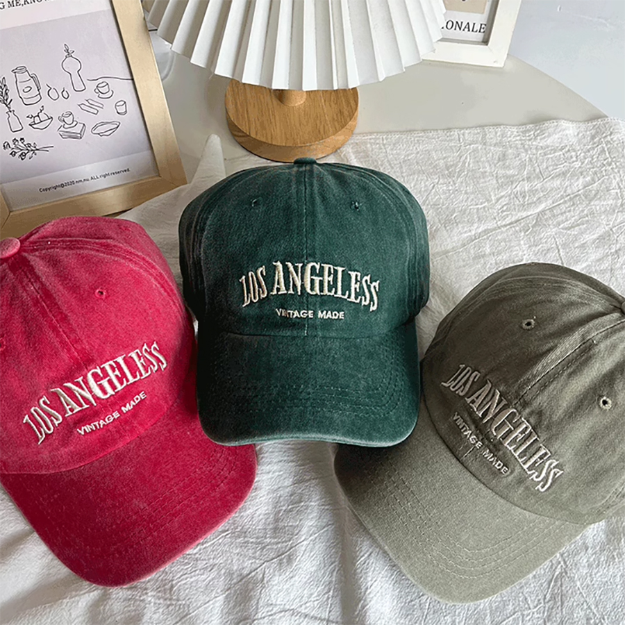 CAPPIN LAS ANGELESS Vintage Washed Cap | Unisex Streetwear Hat ...