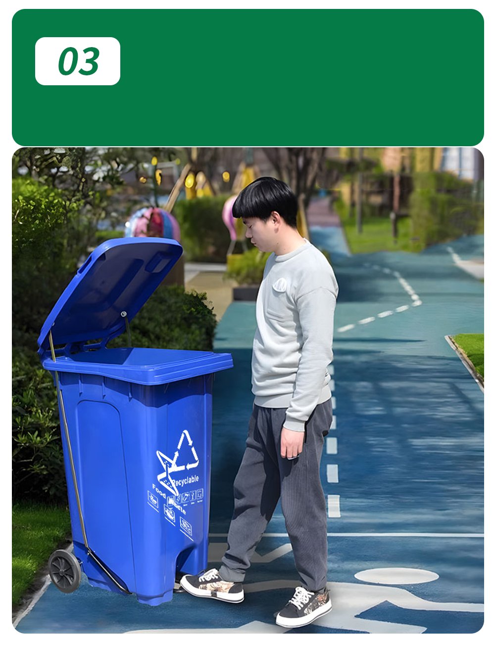MULTI-COLOR TRASH BIN, HEAVY DUTY TRASH BIN 100L, 120L, 240L ...