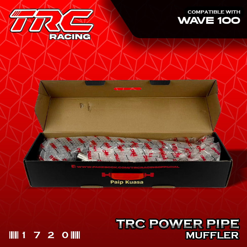 TRC Racing Stock Power Pipe Wave 100 Muffler Exhaust with Removable ...