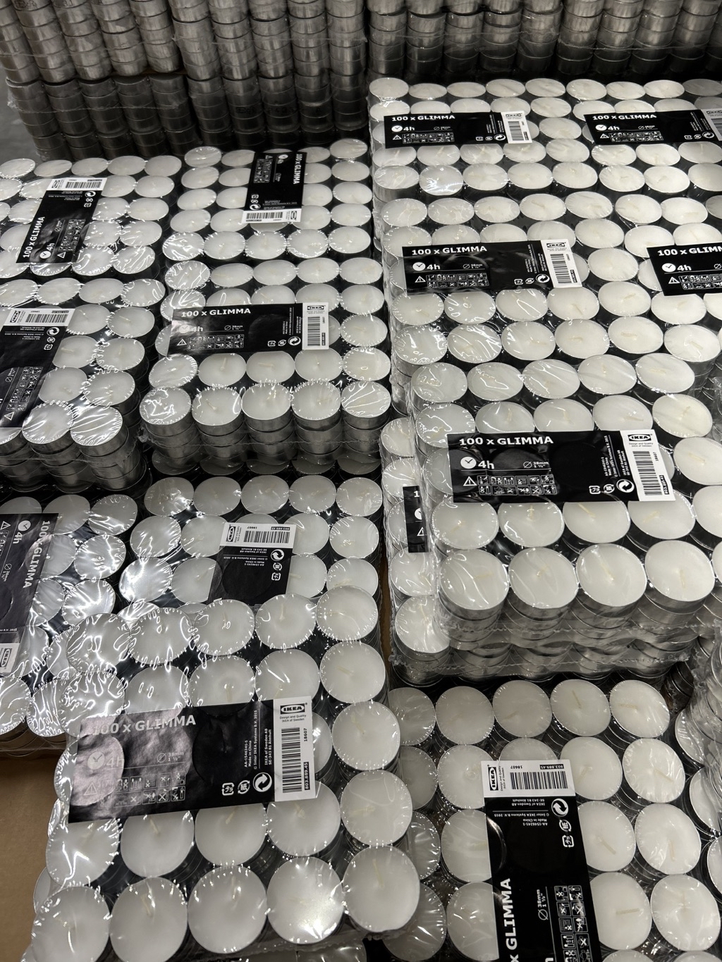 IKEA GLIMMA Unscented Candle in a metal cup 100pcs | Shopee Philippines