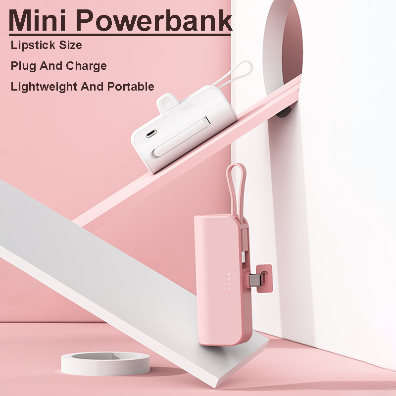 Samsun Mini Powerbank Built in Cable Fast Charging Portable Power Bank ...