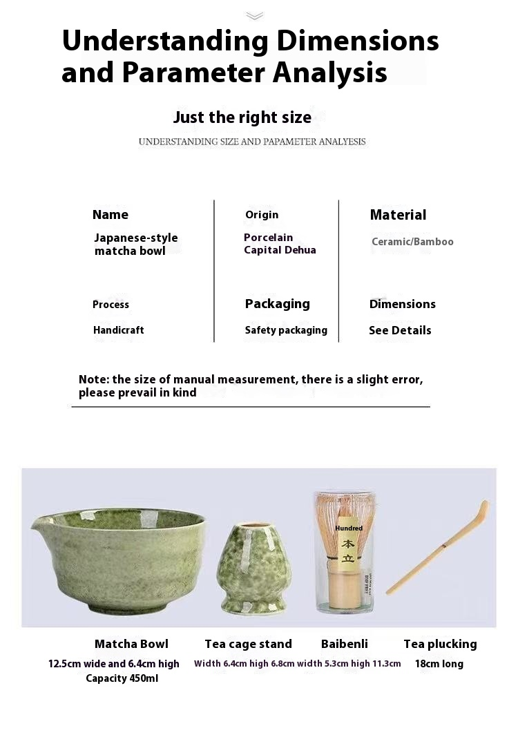 Traditional Matcha Gift Set Bamboo Matcha Whisk Spoon Ceramic Matcha ...