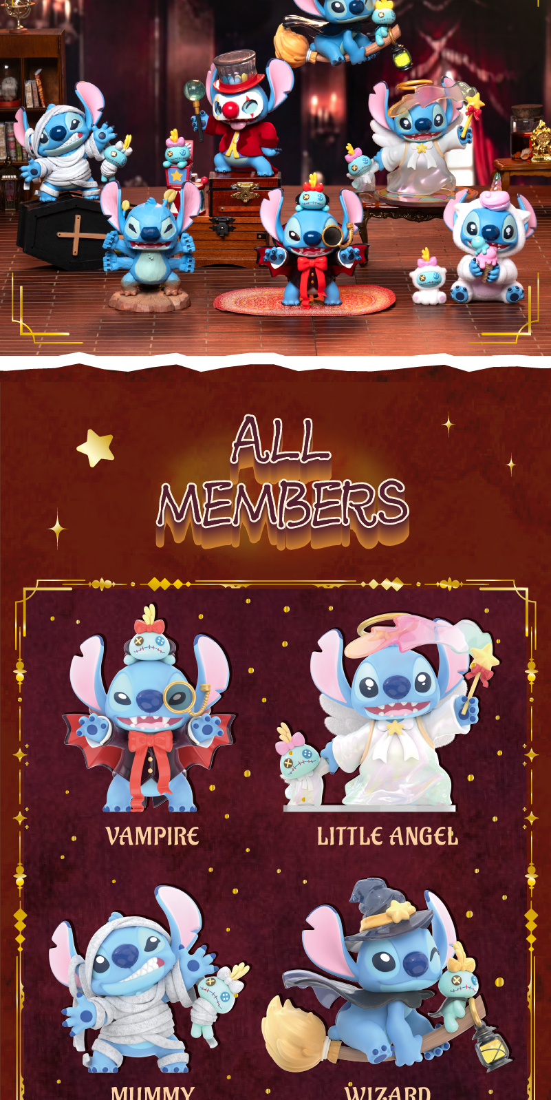 MINISO TOP TOY Disney Stitch's Wacky Diary 2.0 Series Blind Box Set ...